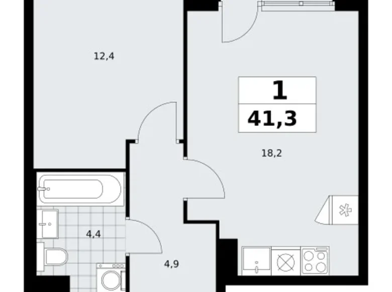 1 room apartment for sale in Kommunarka, Russia for $215,619 - listing ...